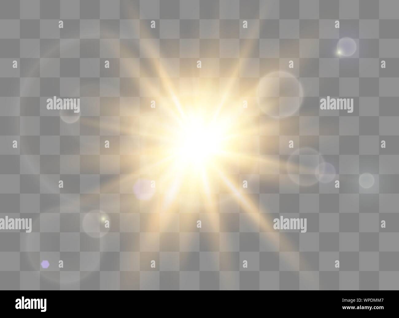 Glow light effect, explosion, glitter, spark, sun flash. Vector ...