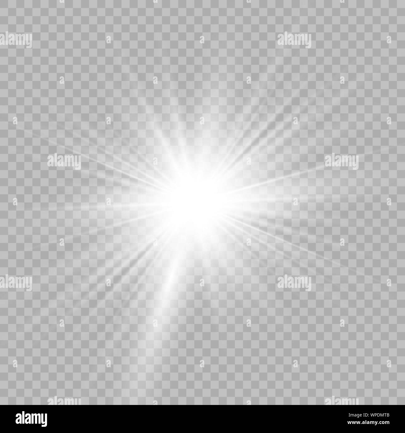 Glow light effect, explosion, glitter, spark, sun flash. Vector ...