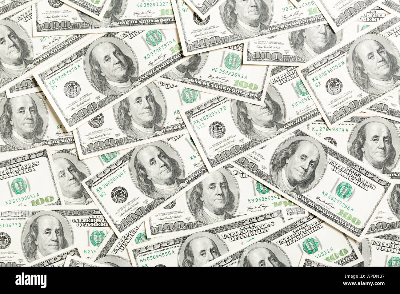 Top view of American money background. Pile of dollar cash. Paper ...