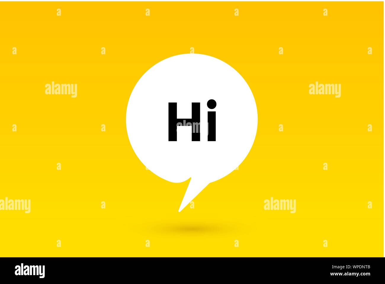 Hi, Hello. Banner, speech bubble, poster and sticker Stock Vector Image ...