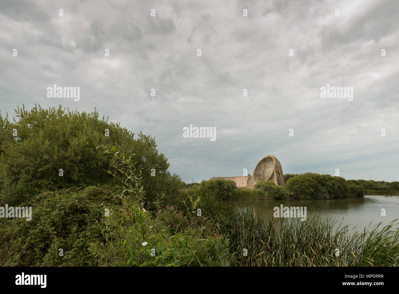 Experimental acoustic sound mirrors 20' 30' 200' forerunner of radar ...