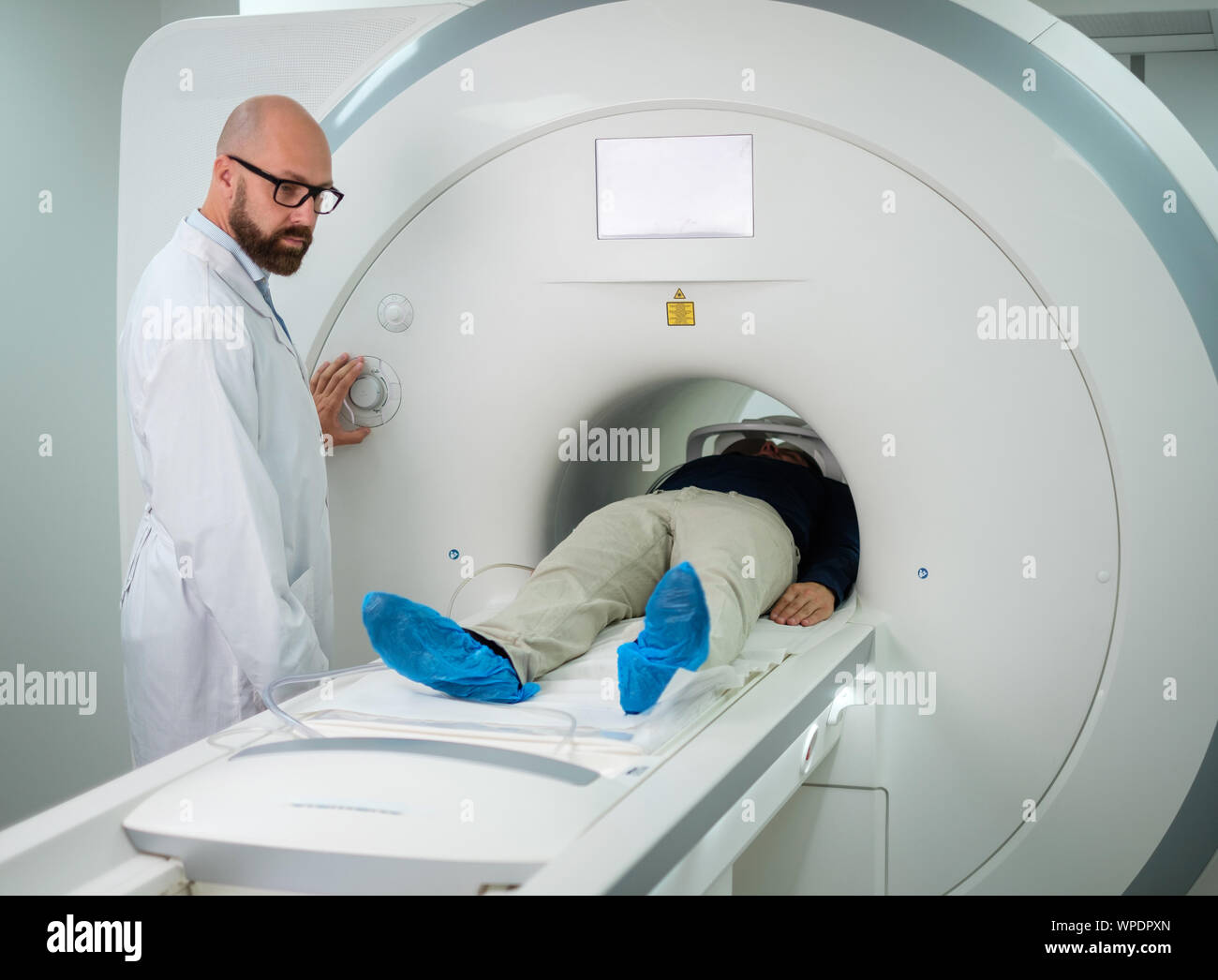 Patient visiting MRI procedure in a hospital Stock Photo - Alamy