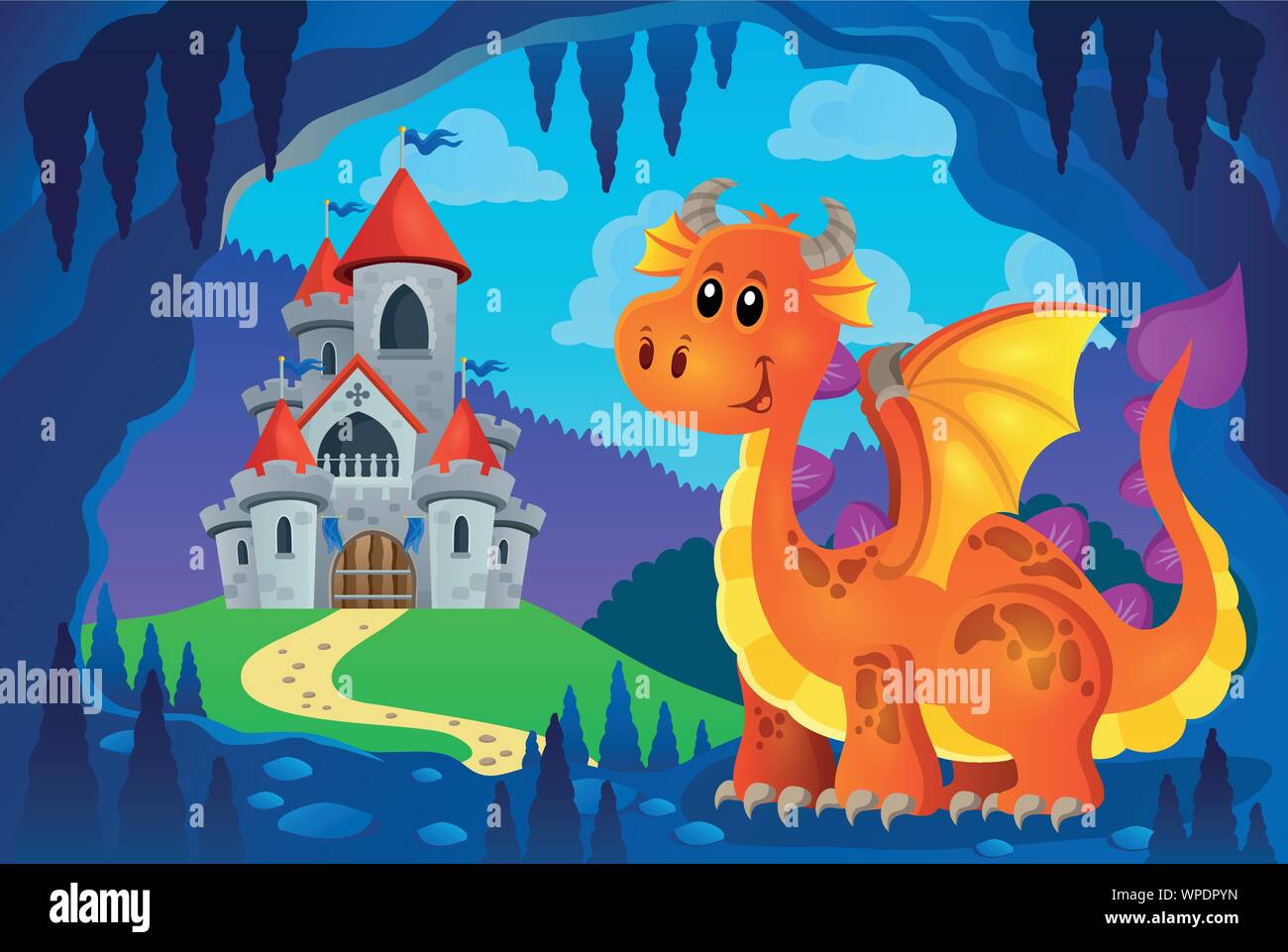 Image with happy dragon theme 6 Stock Vector Image & Art - Alamy