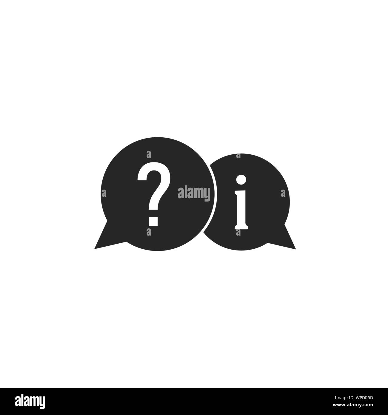 Question answer icon. Vector illustration, flat design Stock Vector ...