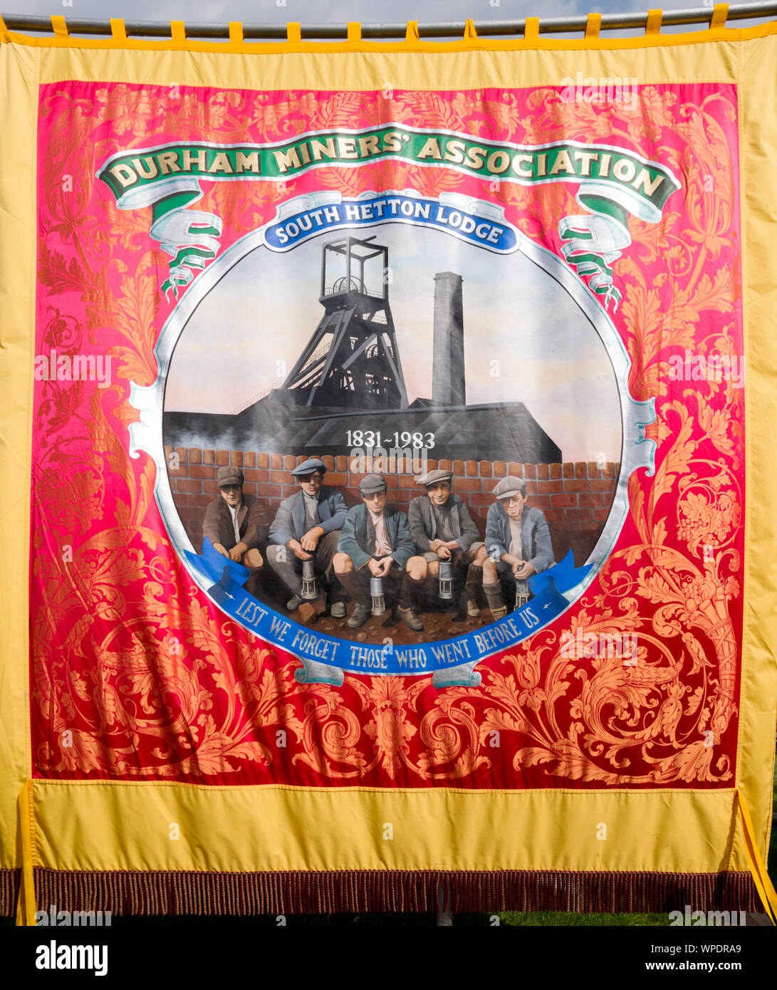 Banner at Durham Miners Gala Stock Photo - Alamy