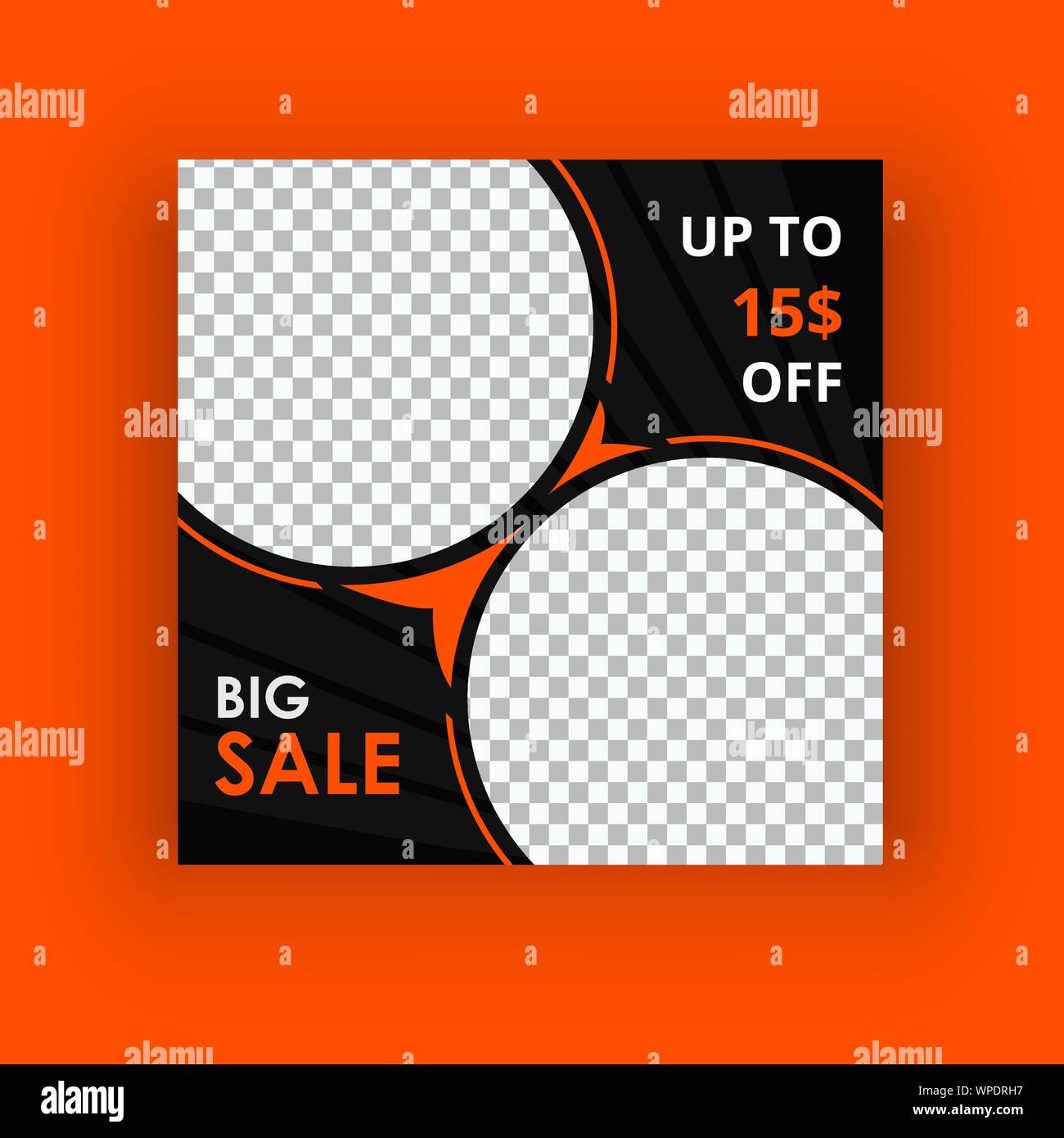 Social media post editable template Stock Vector Images - Alamy