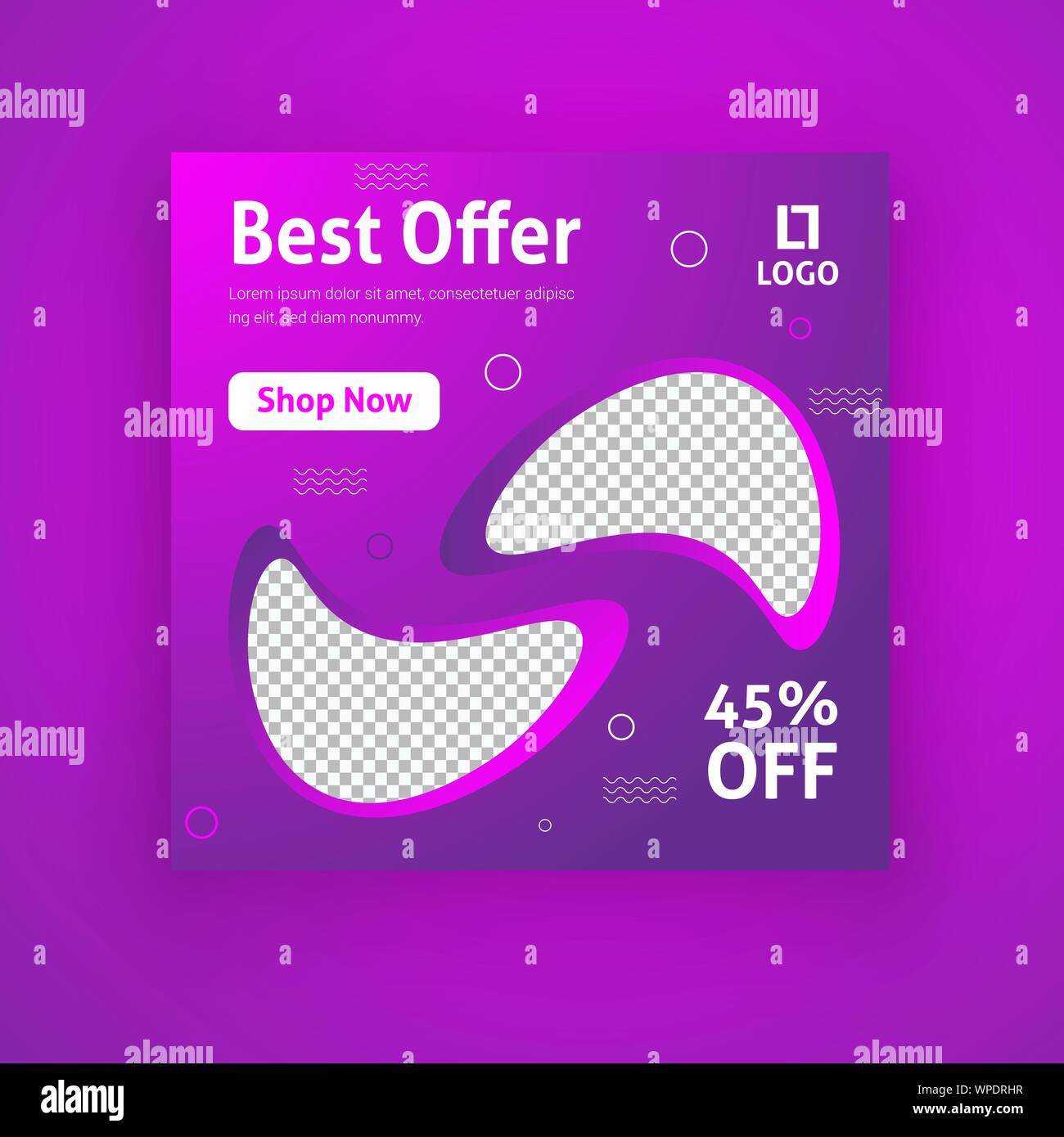 Best offer social media post template Stock Vector Image & Art - Alamy
