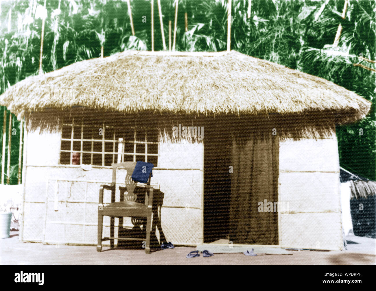 Mahatma Gandhi mobile hut visit of Noakhali, East Bengal, Bangladesh ...