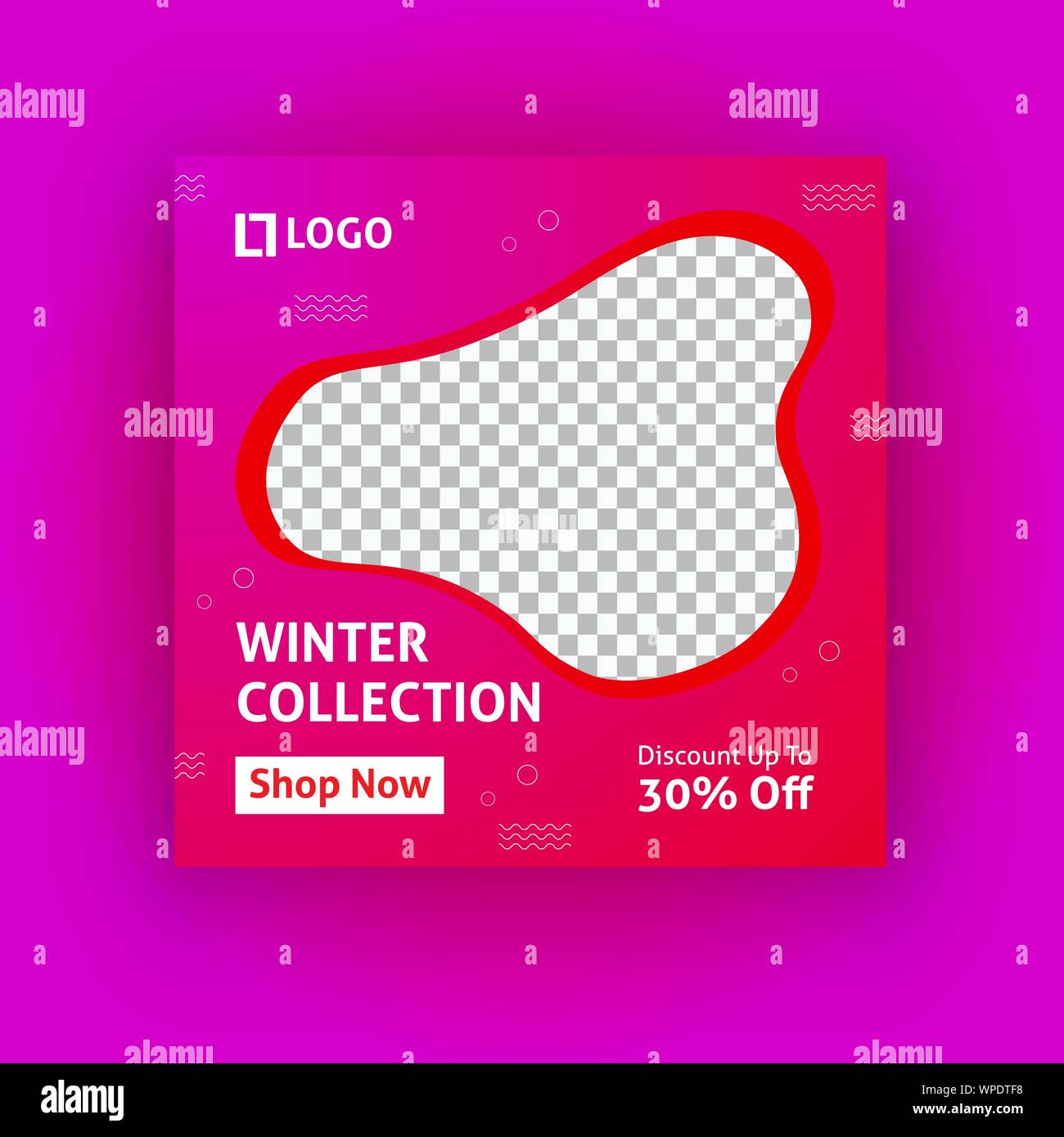 Winter collection social media post template Stock Vector Image & Art ...