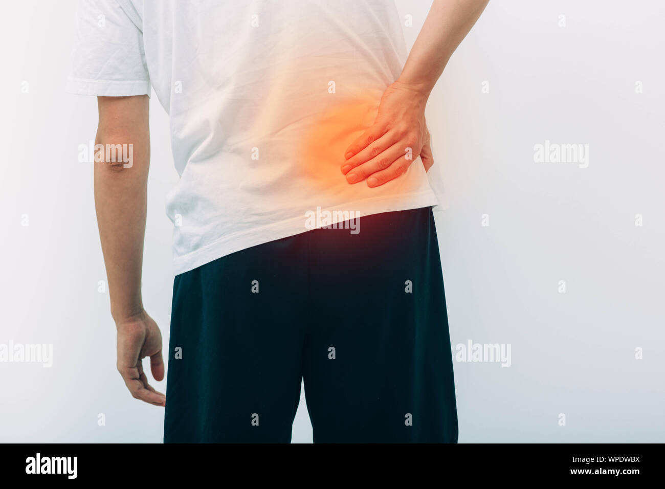man suffering pain , pyelonephritis pain during urination Stock Photo ...