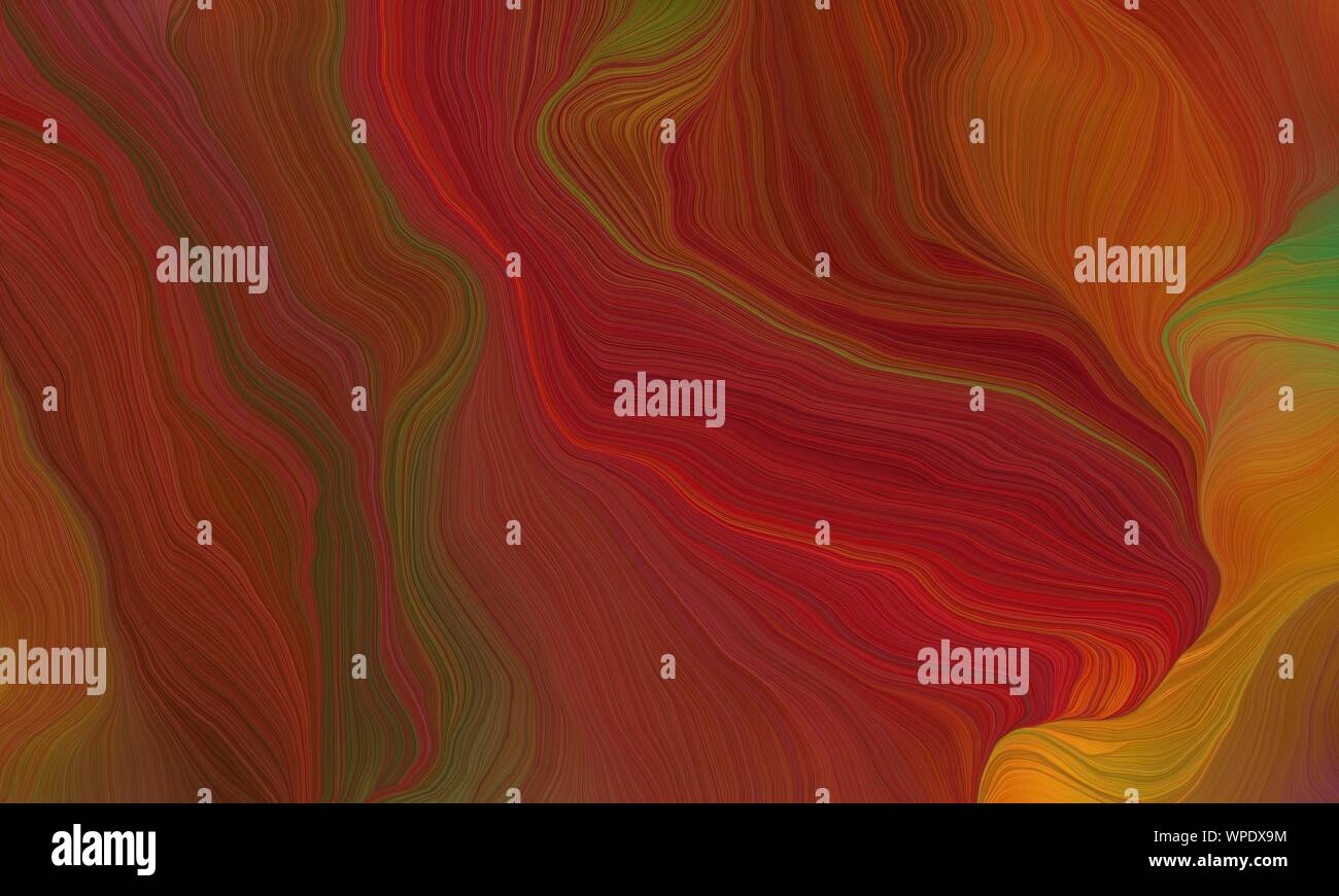 curved lines abstract wallpaper background with saddle brown, brown and ...