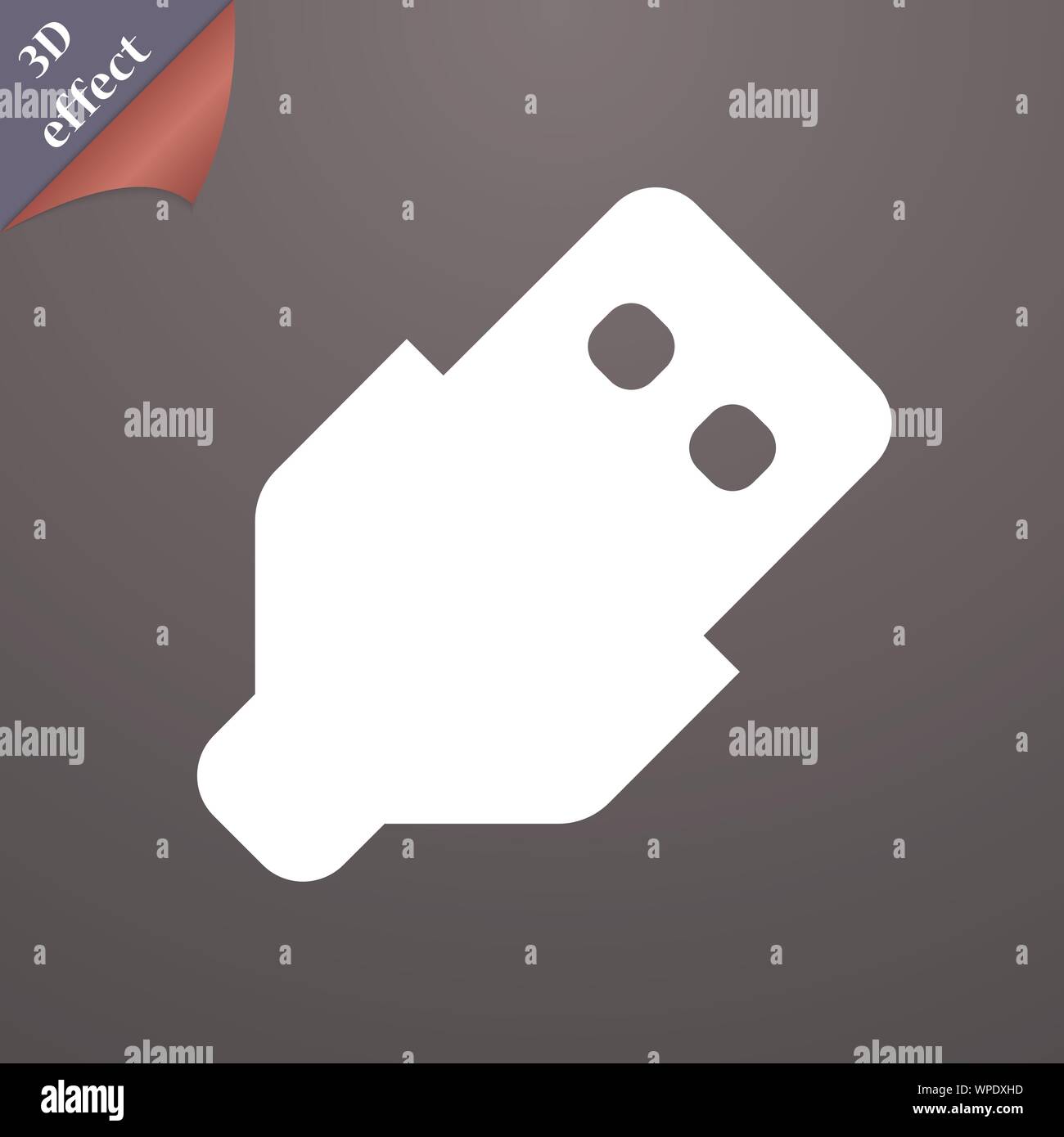 USB icon symbol. 3D style. Trendy, modern design with space for your text Vector Stock Vector ...