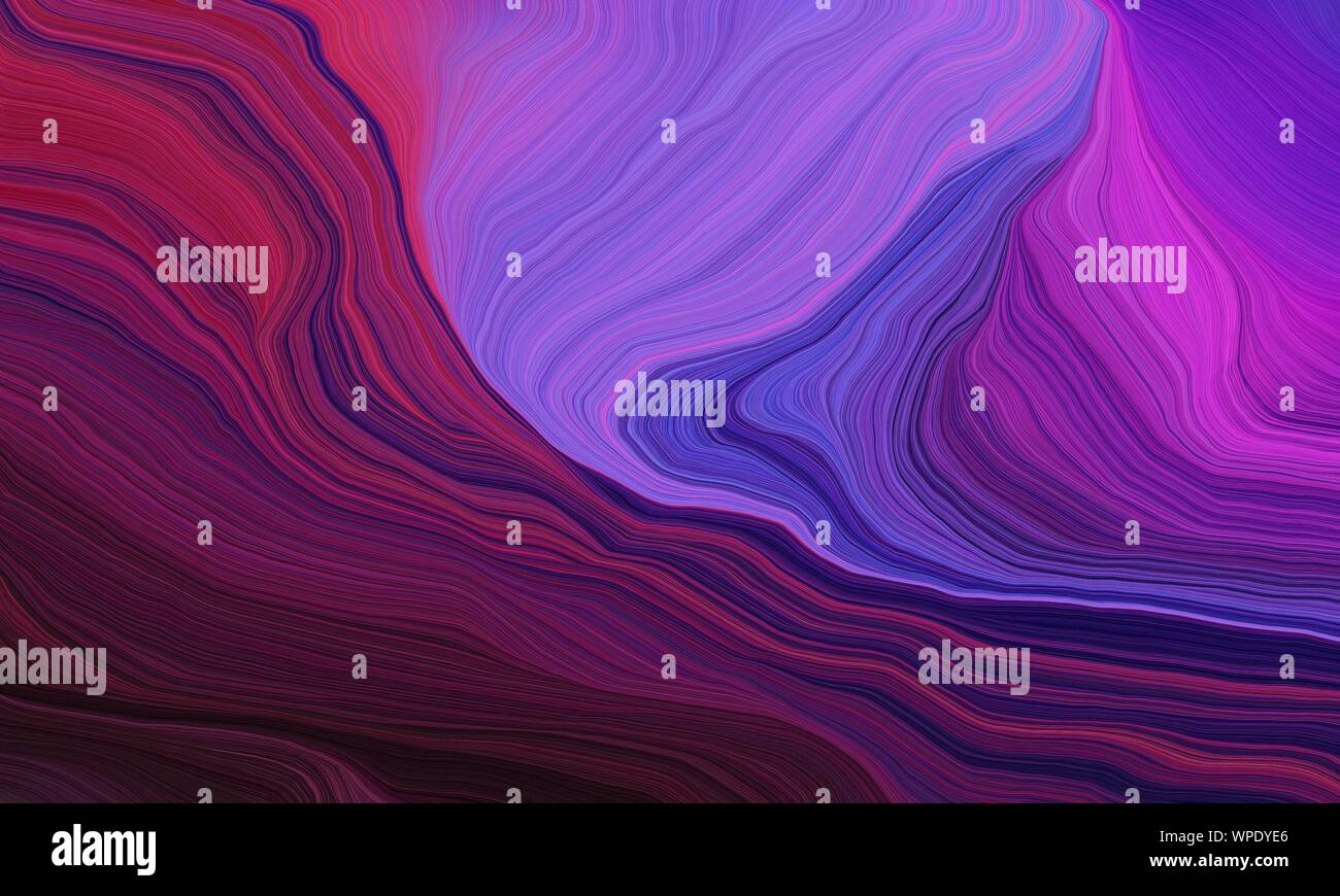 curved lines artwork with very dark magenta, moderate violet and very ...