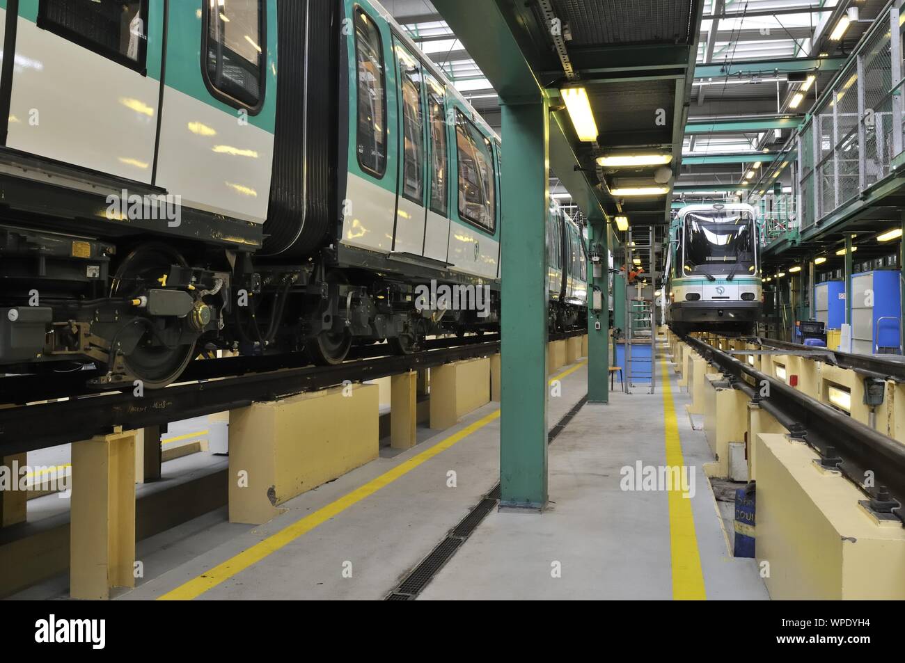 Paris, Metrodepot Bobigny Stock Photo - Alamy