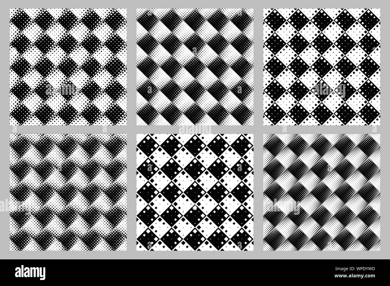 Square pattern background set - abstract vector graphic from squares ...