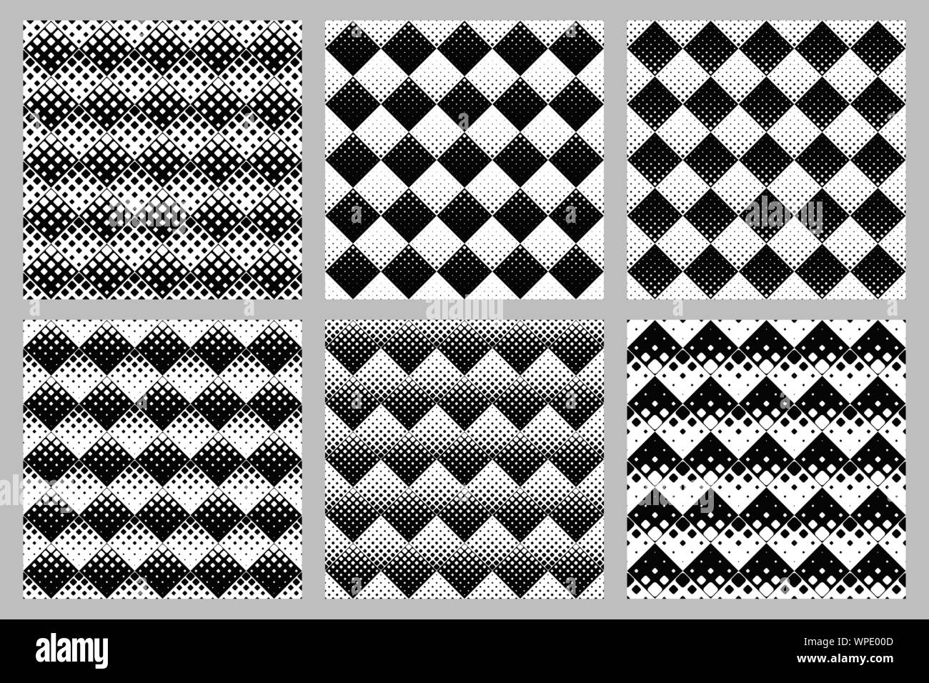 Geometrical rounded square pattern background design collection - abstract vector illustrations ...