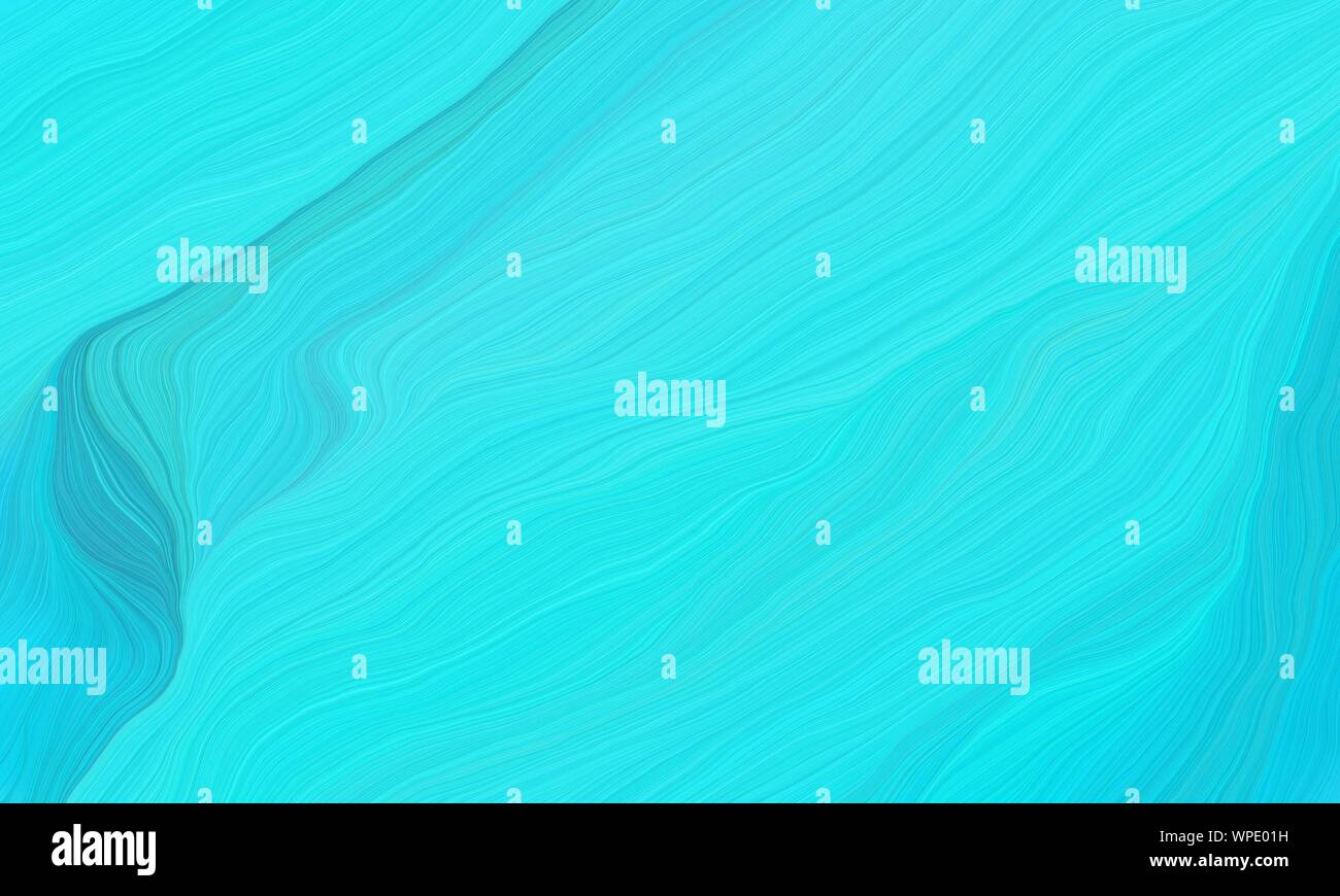 curved lines waves with turquoise, dark turquoise and light sea green ...