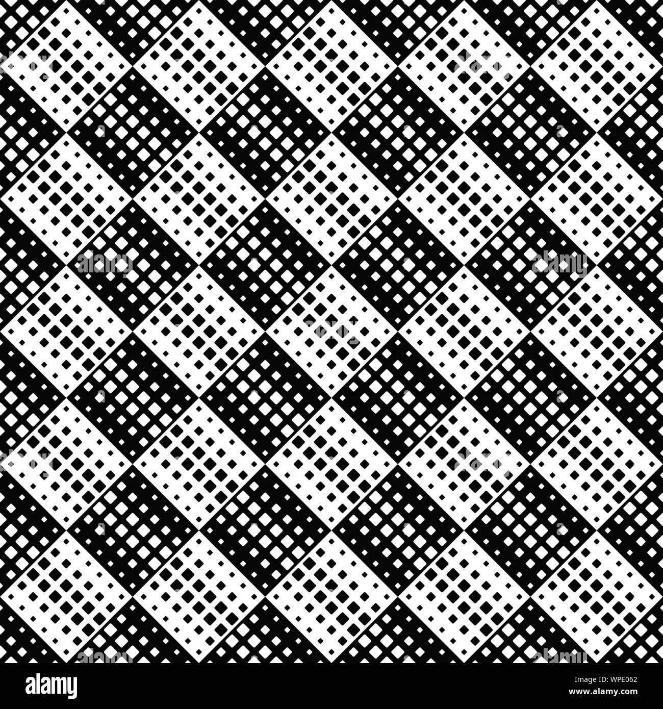 Monochrome geometrical seamless diagonal square pattern background - abstract vector graphic ...