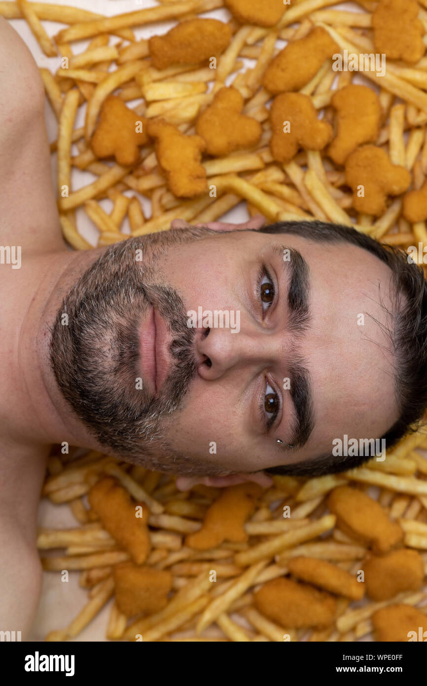Fat kids eating food hi-res stock photography and images - Alamy
