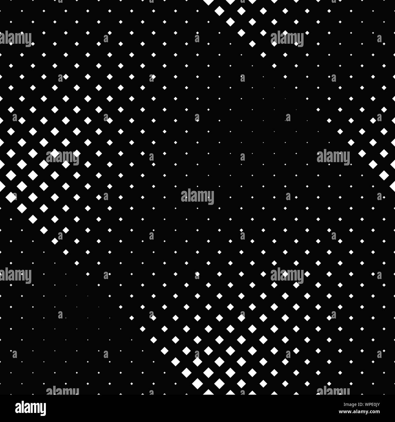 Seamless geometrical black and white diagonal square pattern background - abstract vector ...