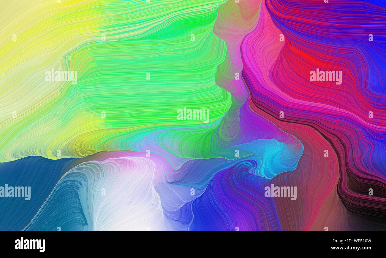 curved lines waves with ash gray, dark khaki and teal blue colors ...