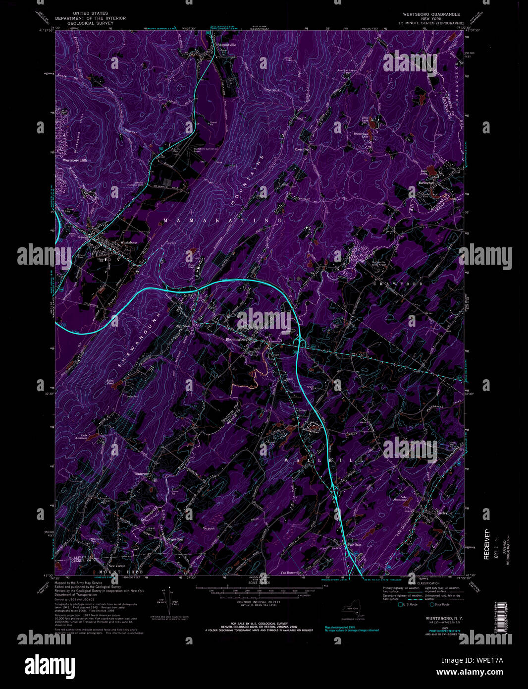 Map of wurtsboro hi-res stock photography and images - Alamy