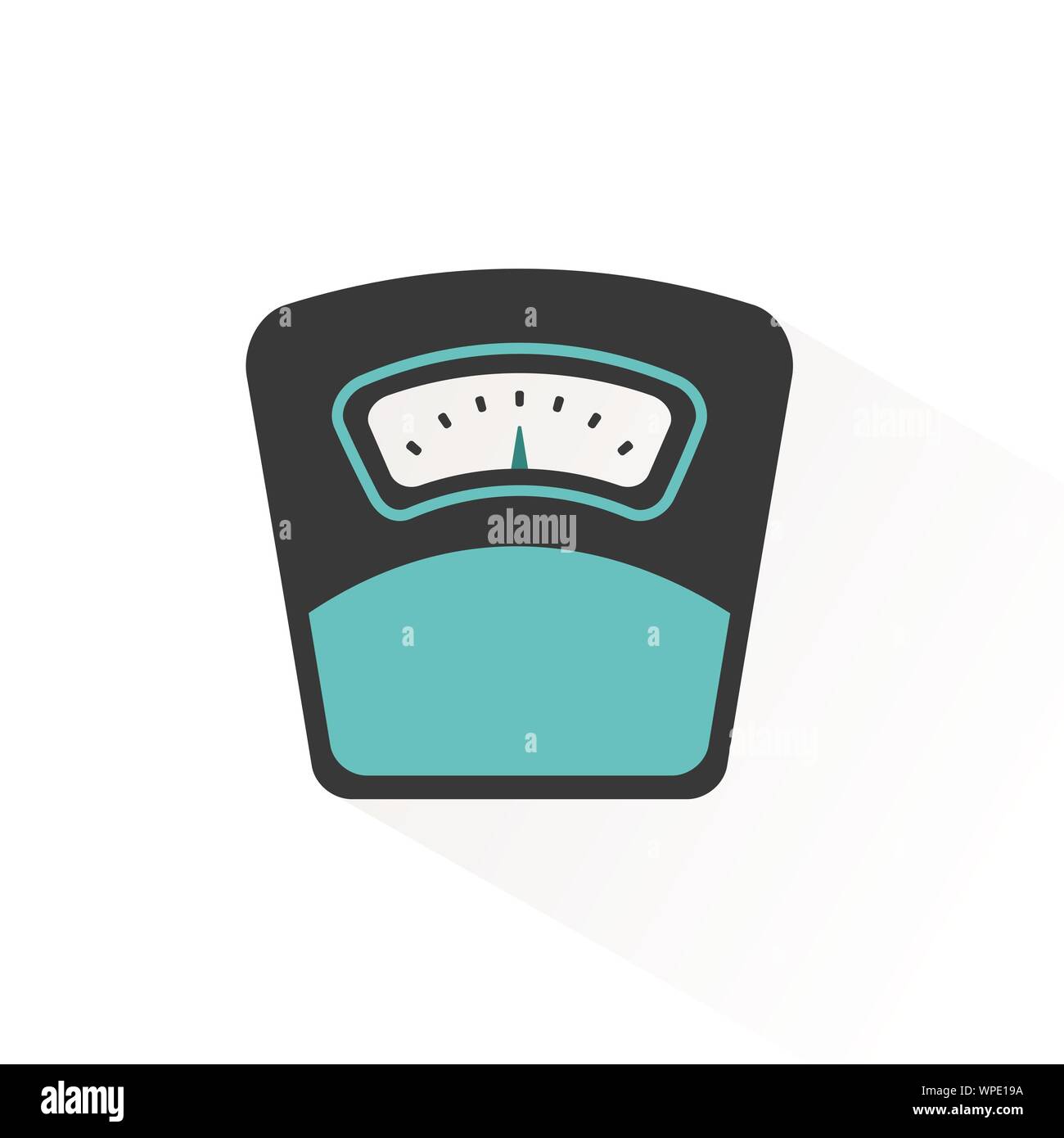 Weight scale. Flat color icon with beige shade. Pharmacy and health ...