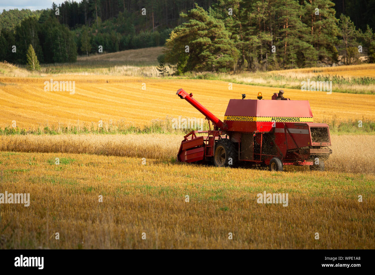 Autonomous harvester on the field Stock Photo - Alamy Autonomous harvester on the field Stock Photo - Alamy