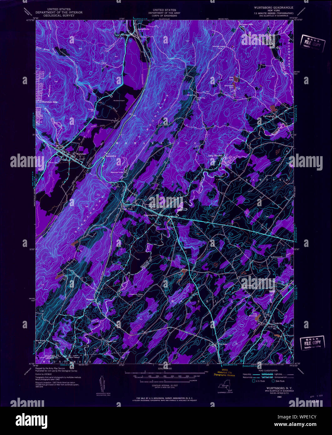 Map of wurtsboro hi-res stock photography and images - Alamy