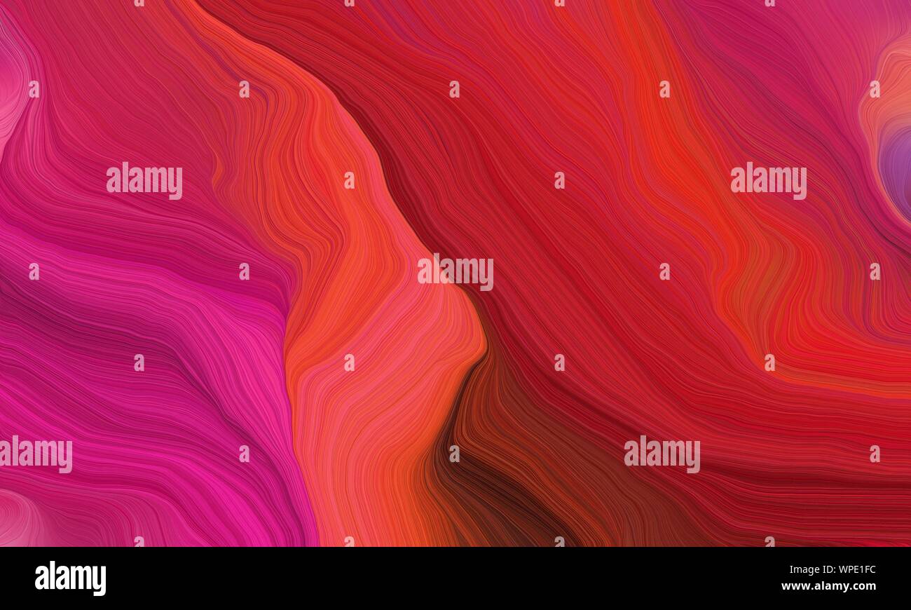 curved lines waves with crimson, firebrick and medium violet red colors ...