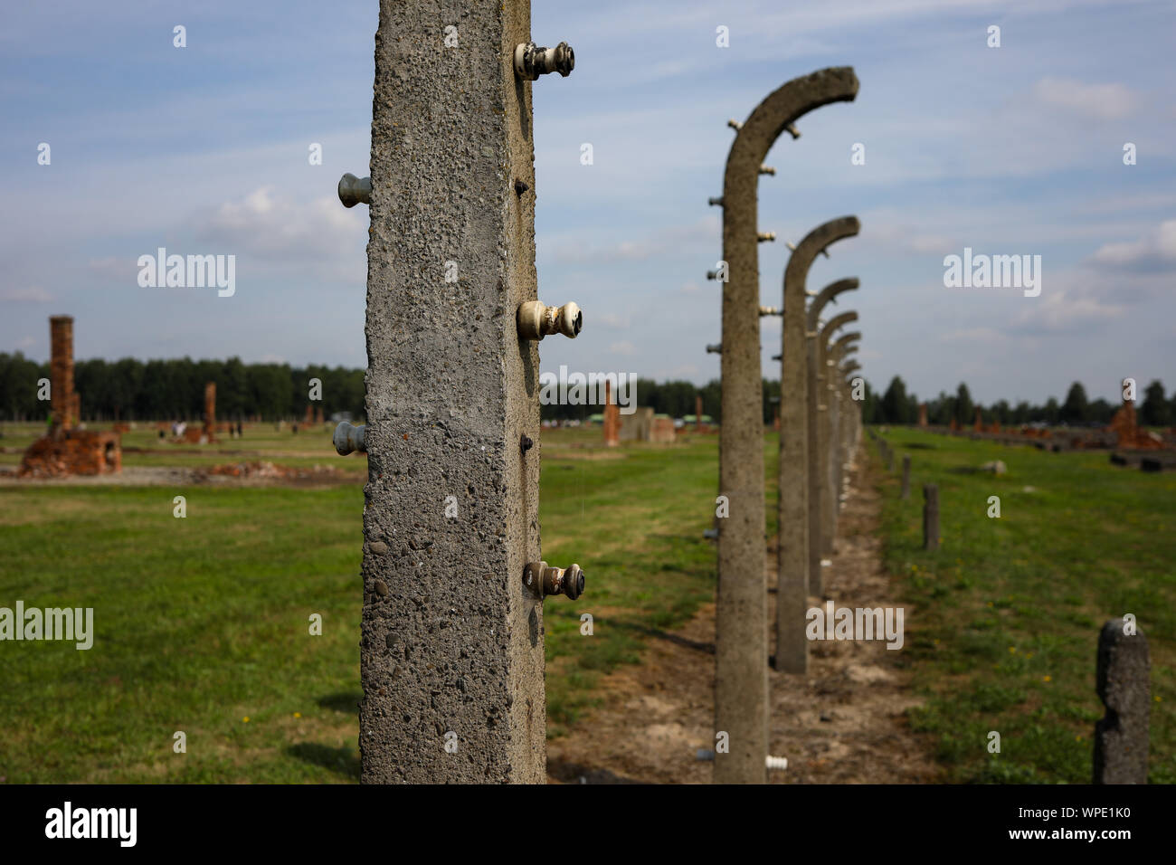 OSWIECIM, POLAND - 02 August 2019: Auschwitz Birkenau a former Nazi ...