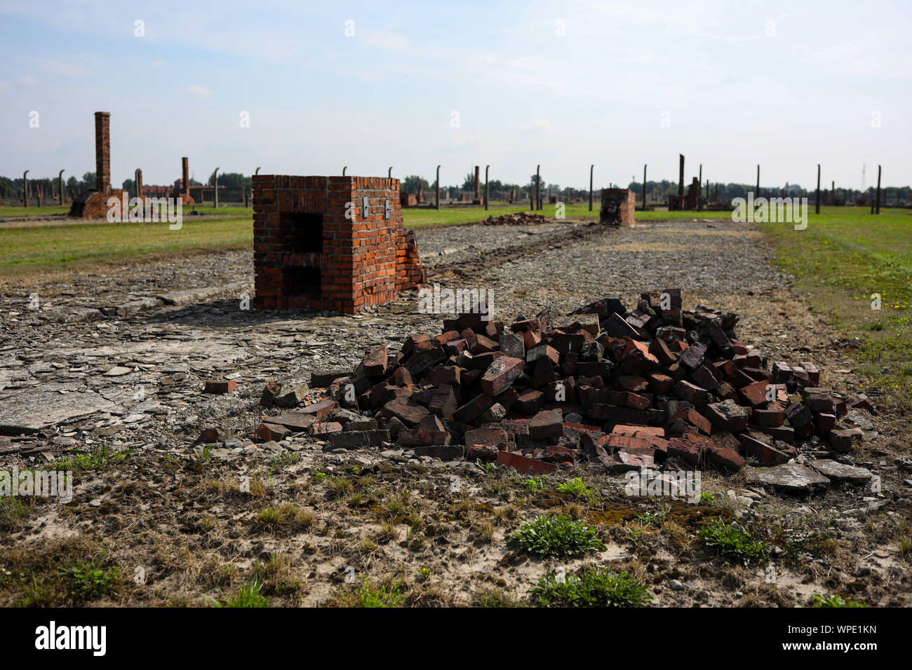 OSWIECIM, POLAND - 02 August 2019: Auschwitz Birkenau a former Nazi ...