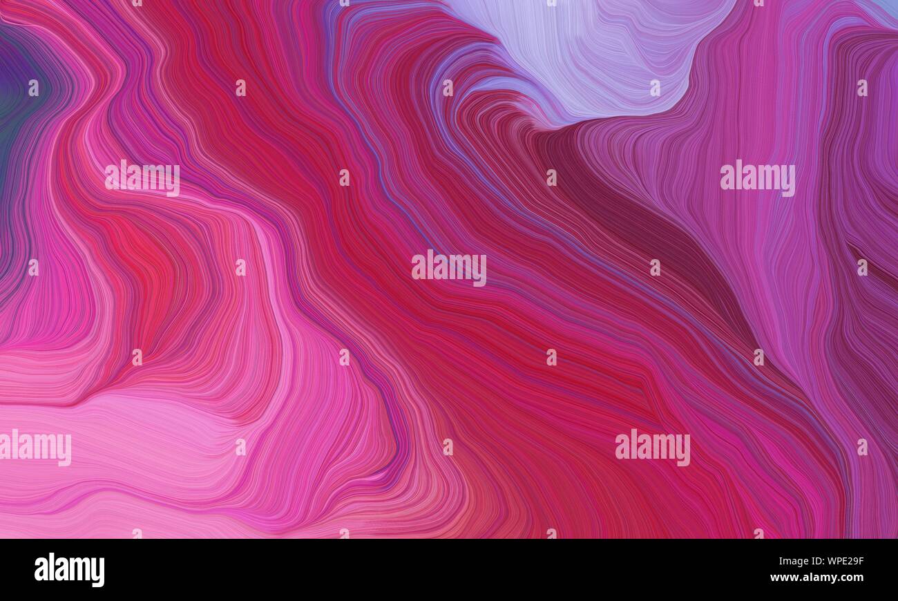 curved lines artwork with moderate pink, firebrick and pastel violet ...