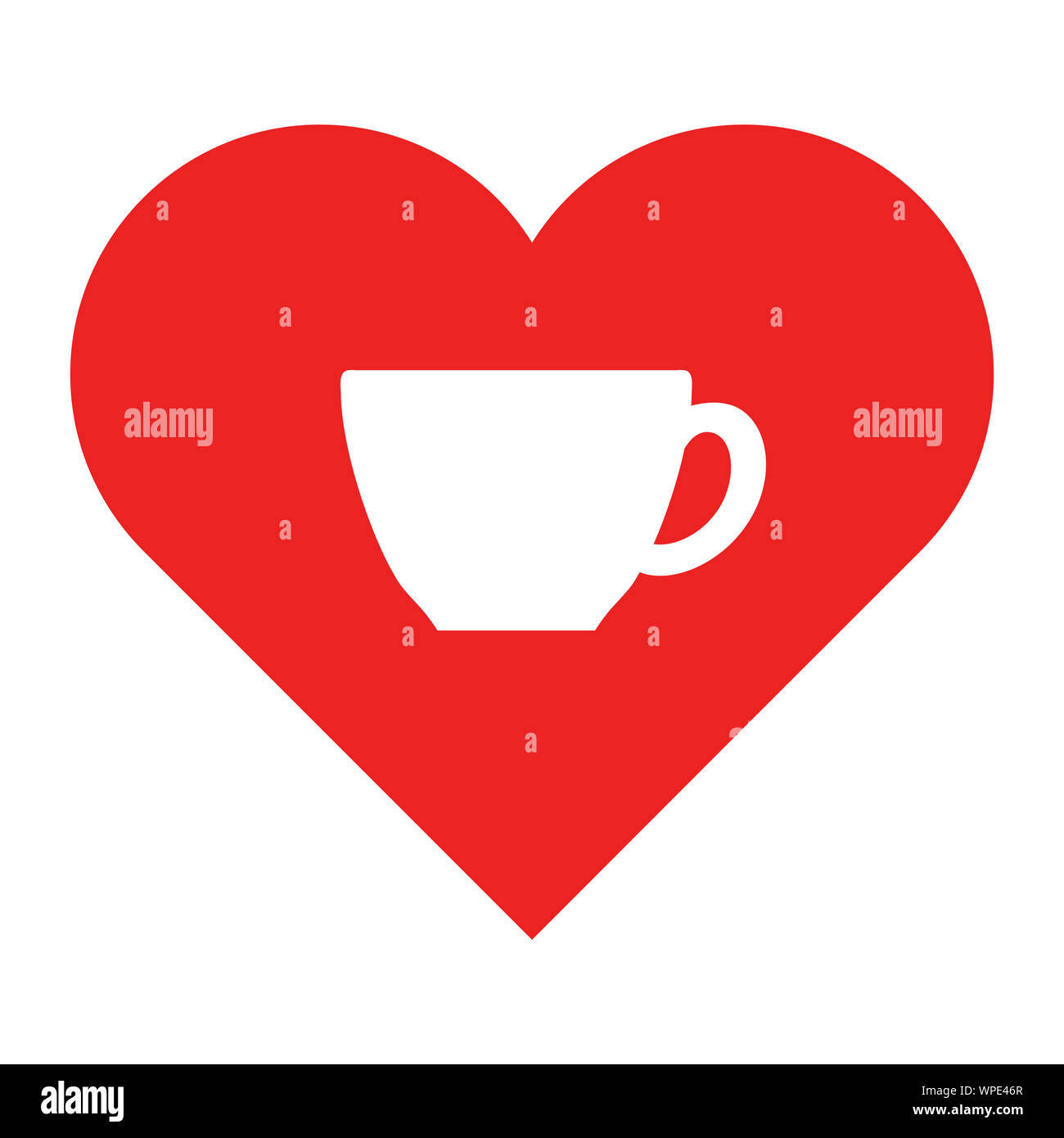 Cup and heart Stock Photo - Alamy