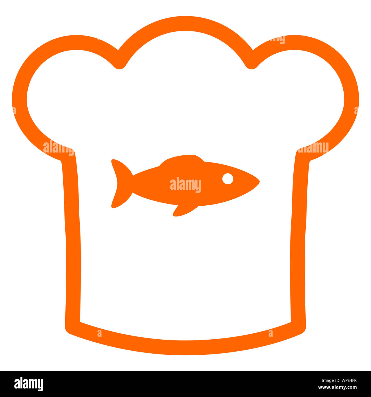 Fish and chef hat Stock Photo - Alamy