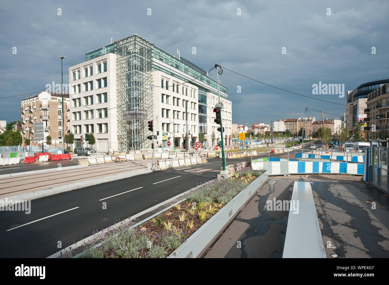 Paris-Puteaux, Tramway T2, Baustelle - Paris-Puteaux, Tramway T2 ...