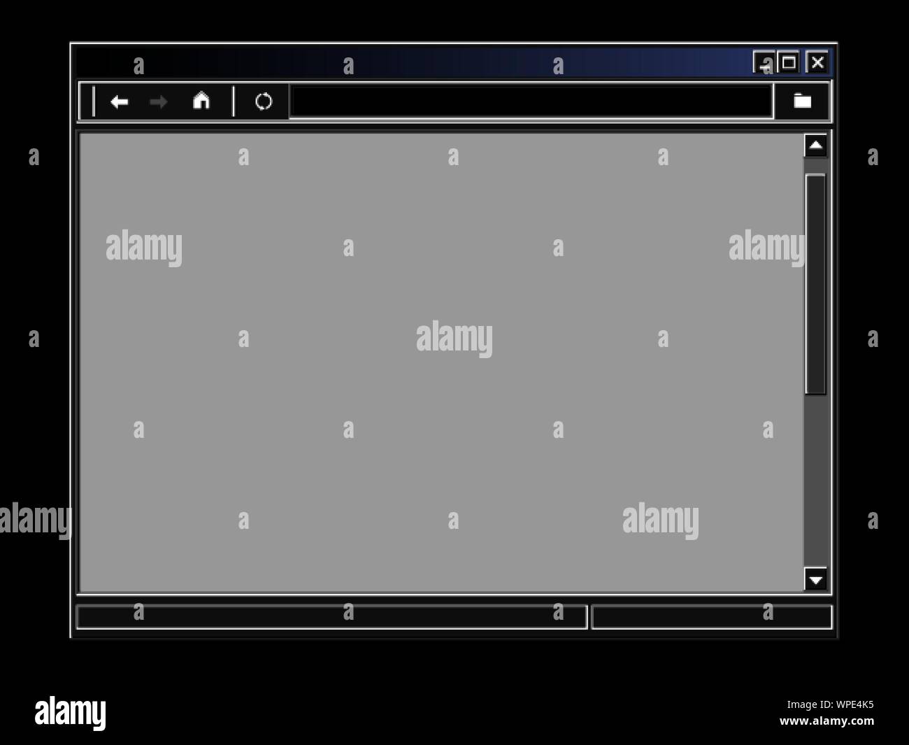 Retro internet browser window. Dark theme interface Stock Vector Image ...