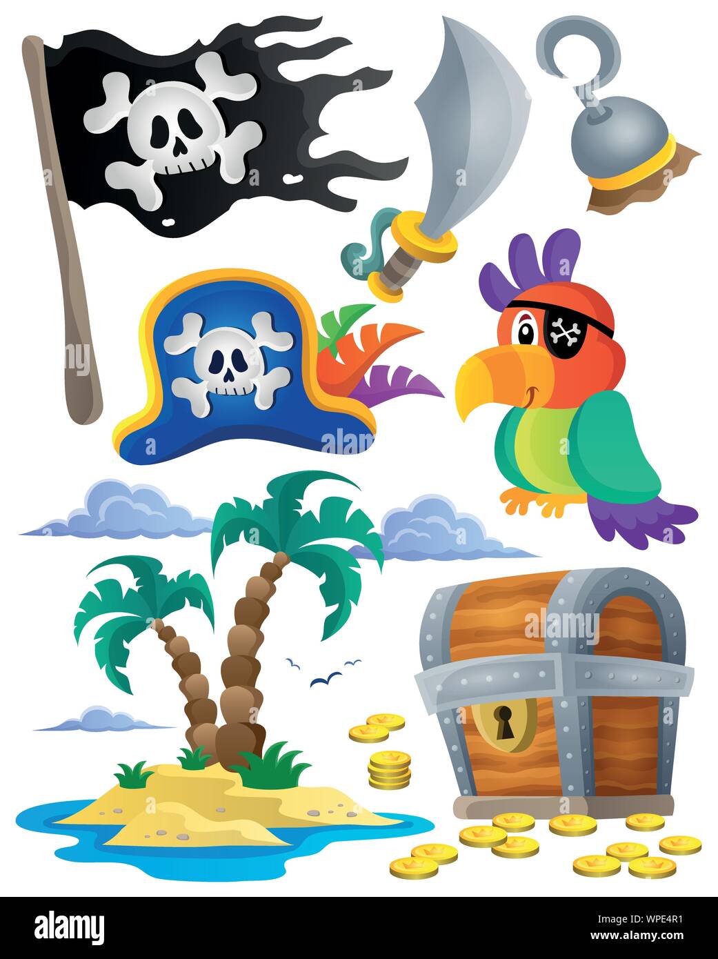 Pirate theme set 1 Stock Vector Image & Art - Alamy