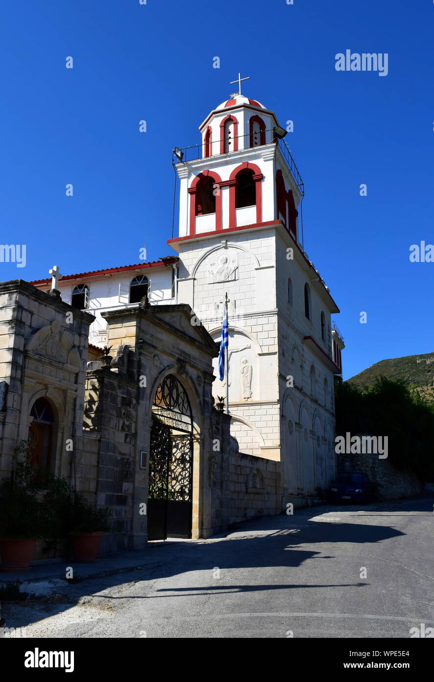 Monastery, tower bell, religion, Zakynthos, island, Greece, Panagia ...