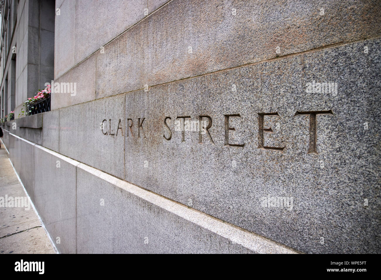 clark street downtown city of Chicago Illinois USA Stock Photo - Alamy