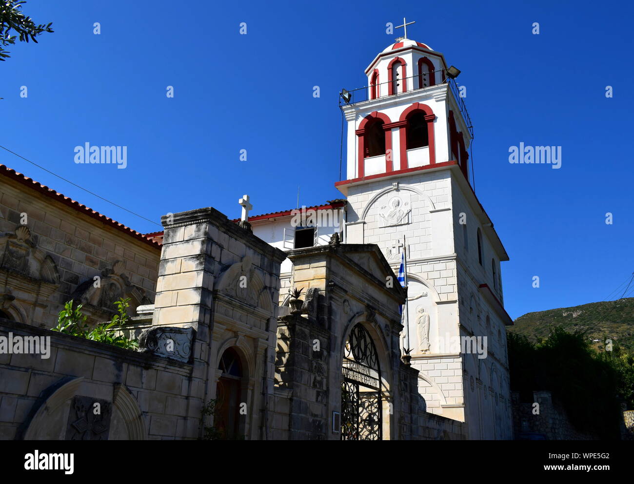 Monastery, tower bell, religion, Zakynthos, island, Greece, Panagia ...
