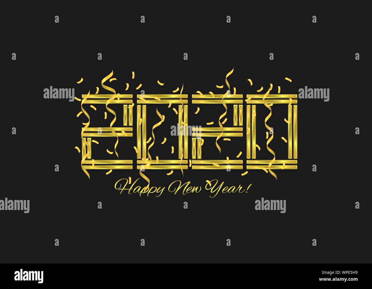 2020 golden numbers illustration Stock Vector Image & Art - Alamy