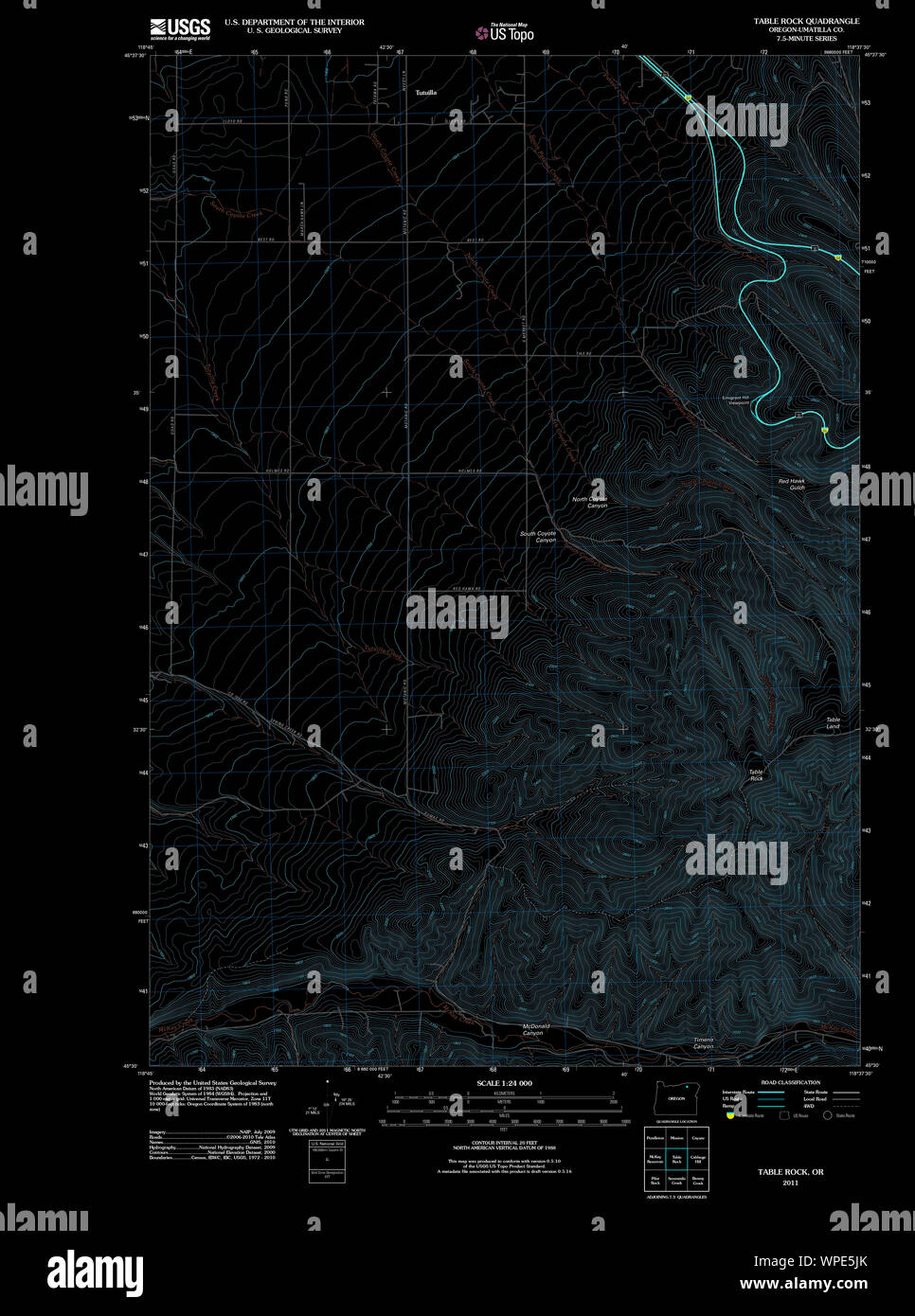 Map of table rock hi-res stock photography and images - Alamy