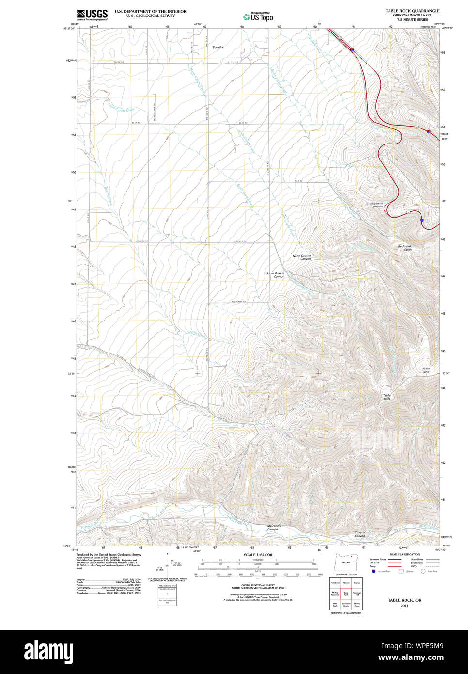 Map of table rock hi-res stock photography and images - Alamy