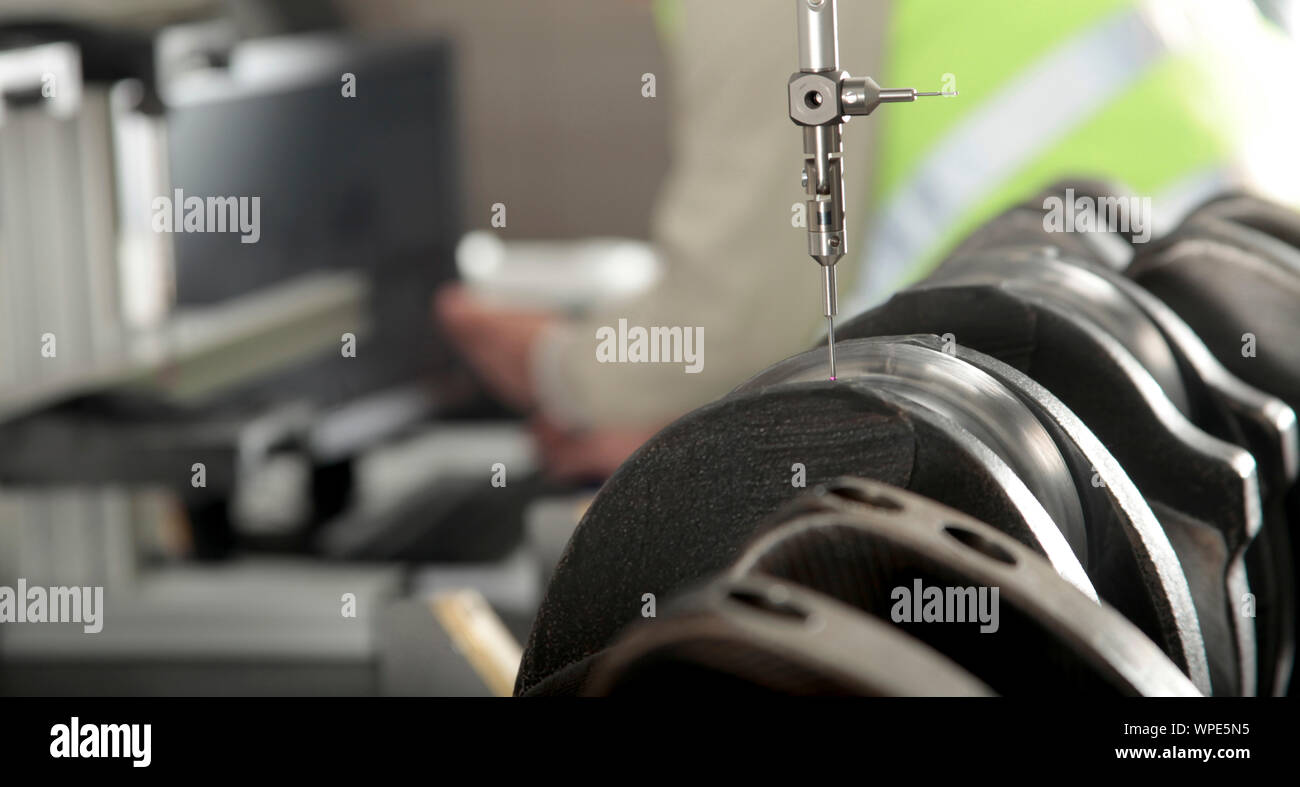 CNC milling machine. Quality control measurement probe Stock Photo - Alamy