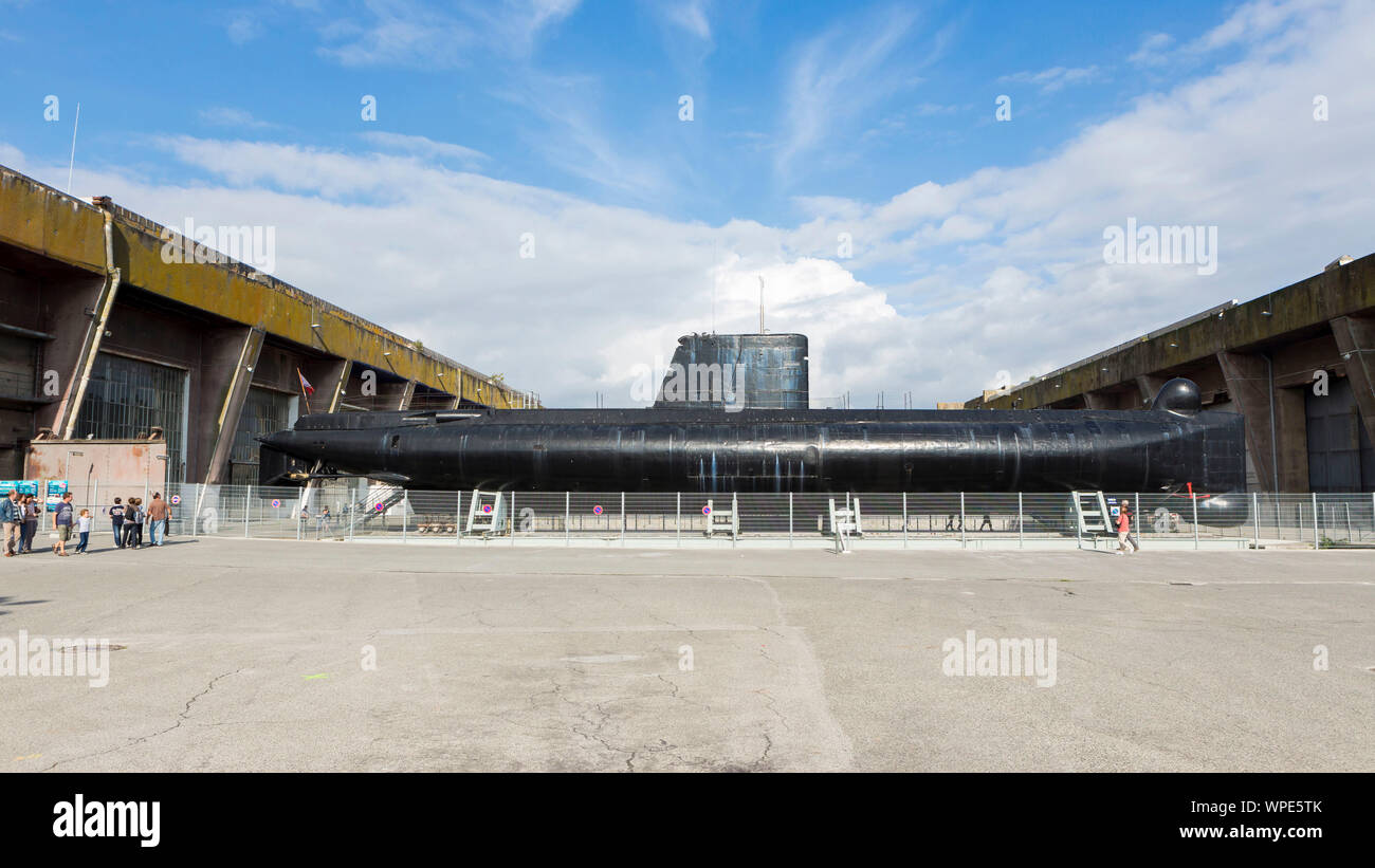 Lorient (Brittany, north-western France): submarine Flore-S645 ...