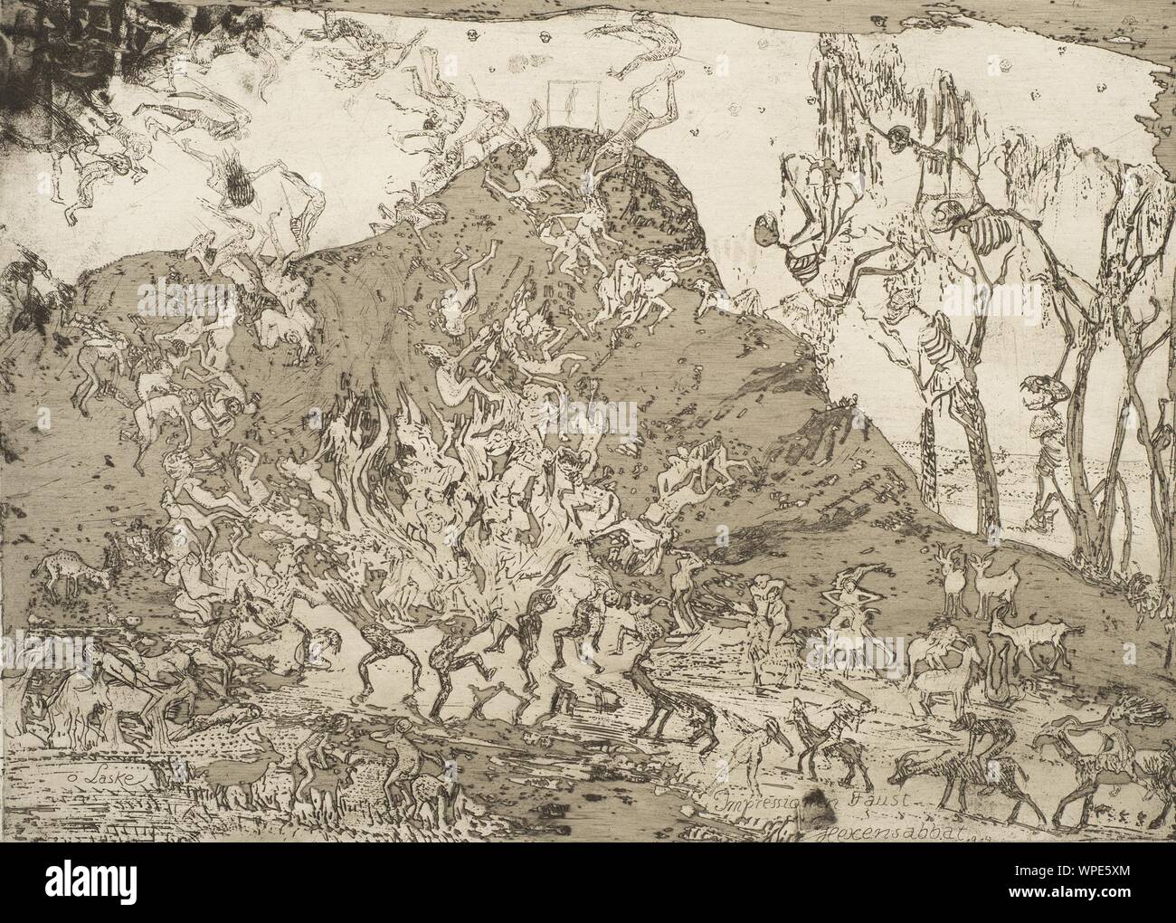 weird creatures vintage art illustration Stock Photo - Alamy