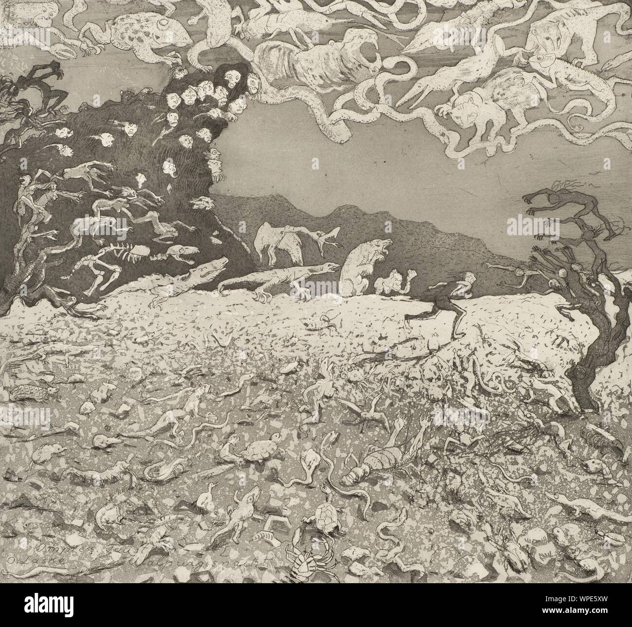 weird creatures vintage art illustration Stock Photo - Alamy