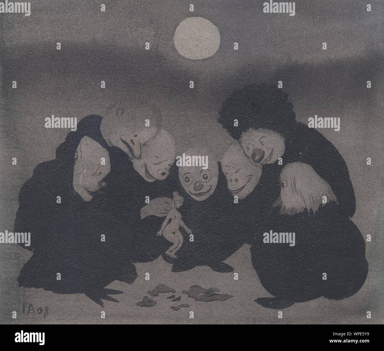 weird creatures vintage art illustration Stock Photo - Alamy