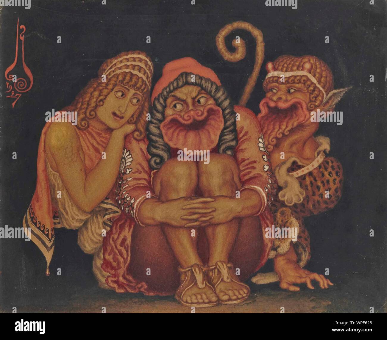 weird creatures vintage art illustration Stock Photo - Alamy